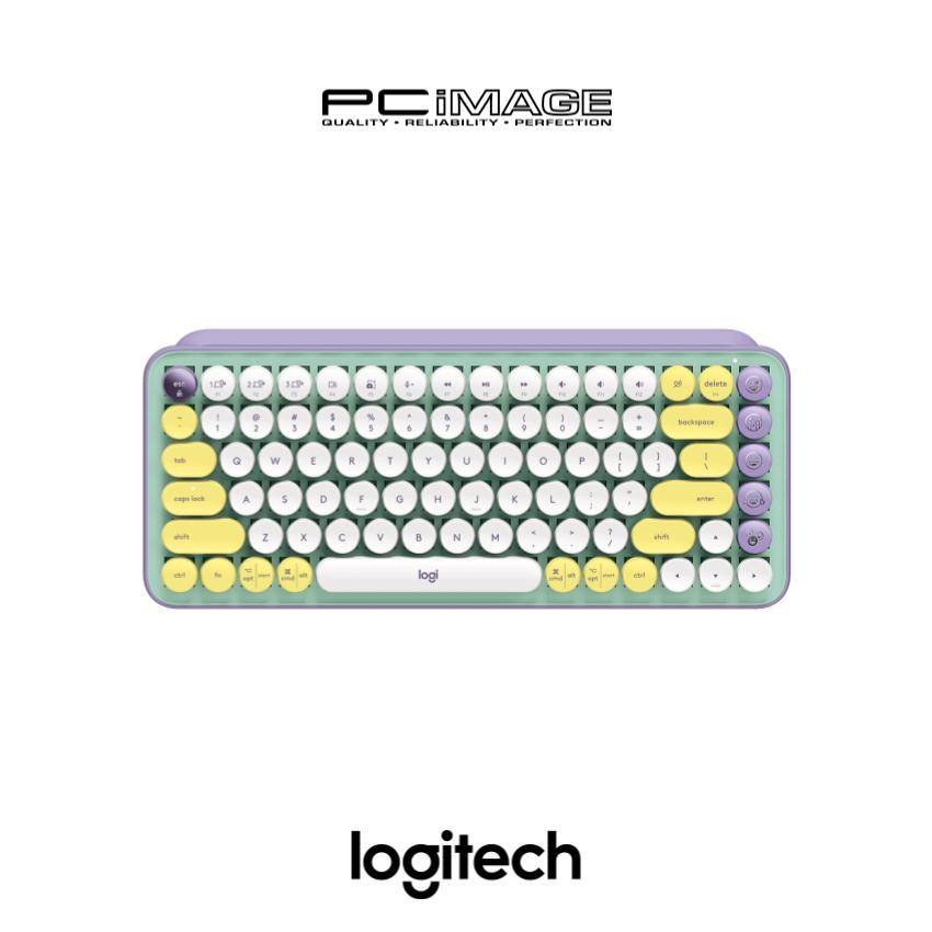 LOGITECH Pop Keys Wireless Mechanical Keyboard with Customizable Emoji ...