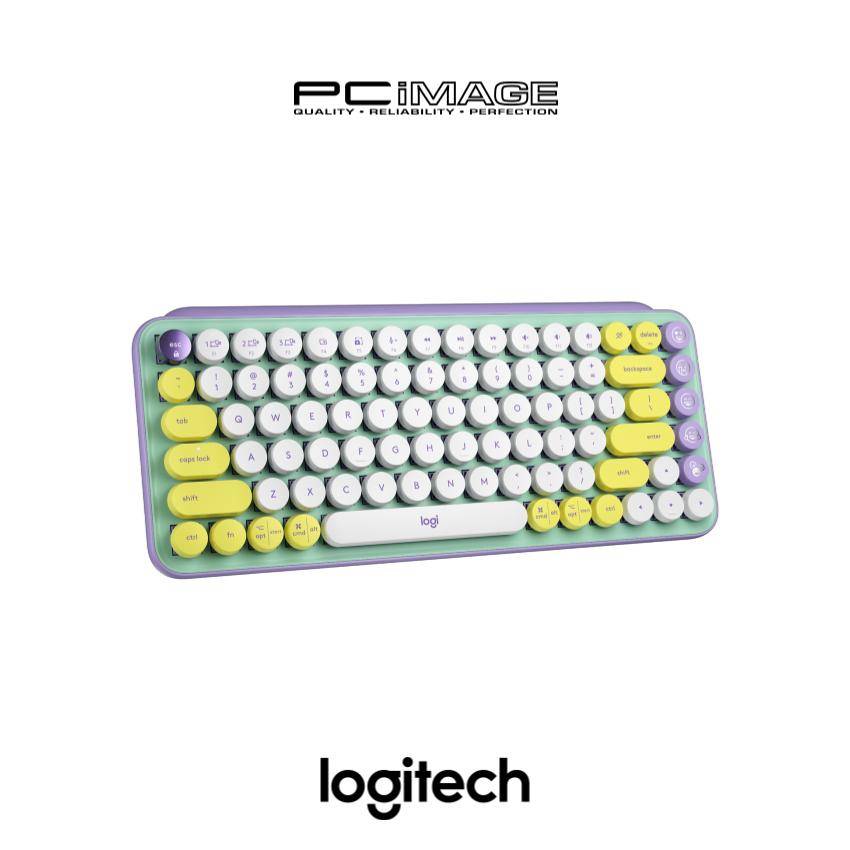 LOGITECH Pop Keys Wireless Mechanical Keyboard with Customizable Emoji ...