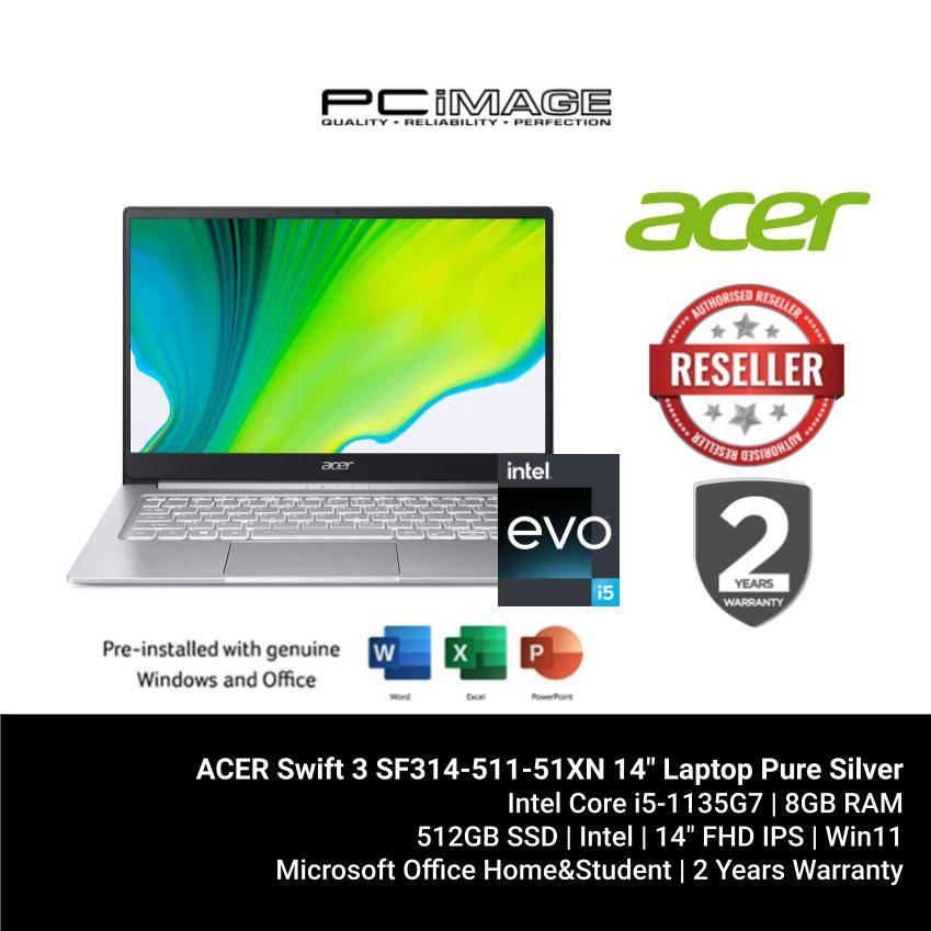 ACER Swift 3 SF314-511-51XN 14" Laptop Pure Silver | PC Image