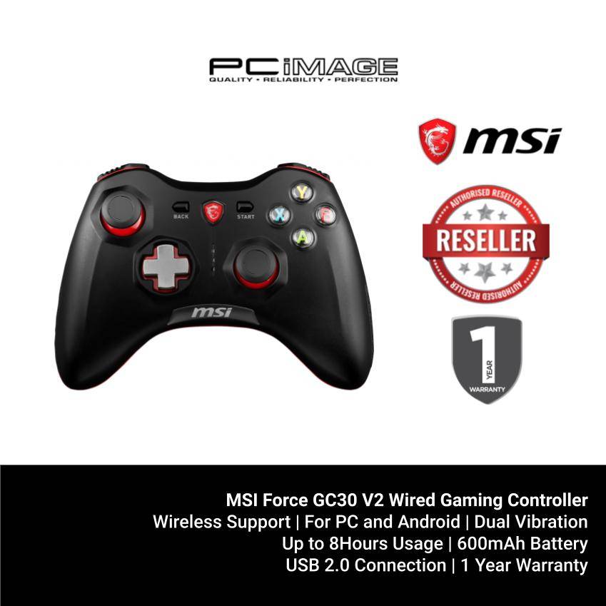MSI Force GC30 V2 Wired Gaming Controller | PC Image