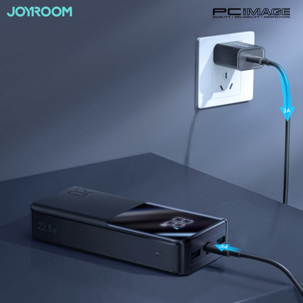 JOYROOM JR-QP192 22.5W Power Bank 20000mAh Black | PC Image