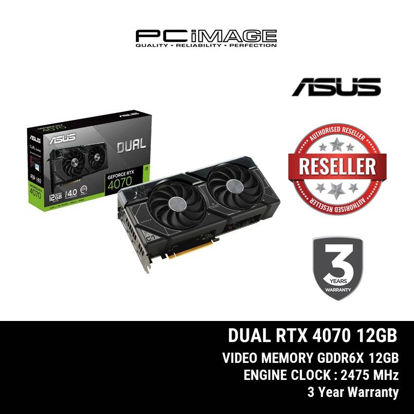 ASUS DUAL GEFORCE RTX 4070 12GB DDR6X GRAPHIC CARD / ASUS DUAL GEFORCE ...