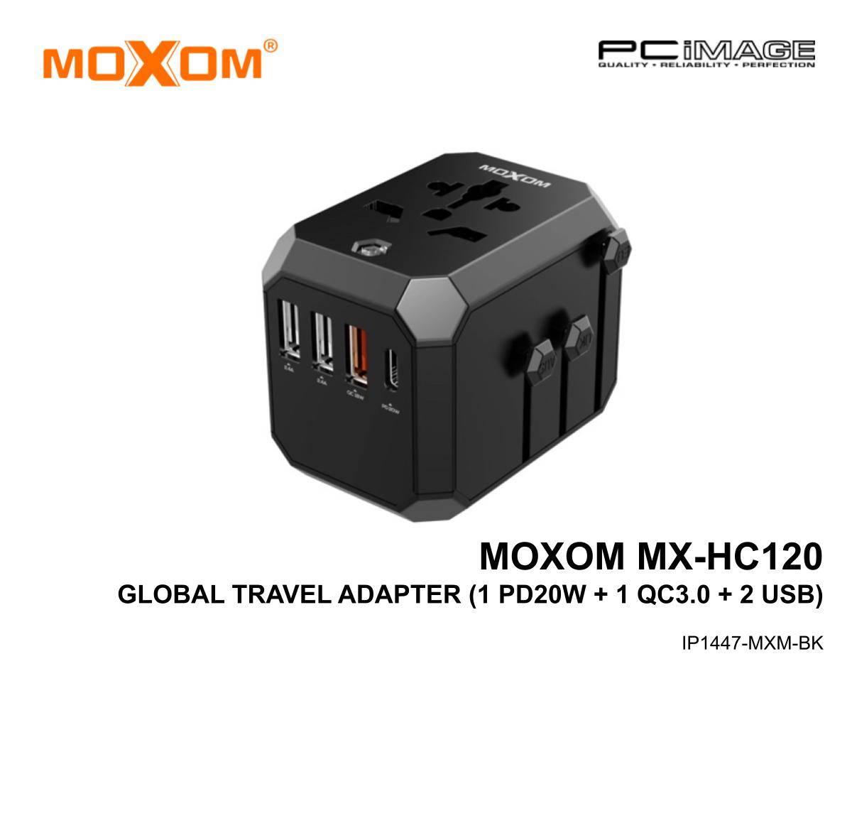 MOXOM MX-HC120 Global Travel Adapter Black | PC Image