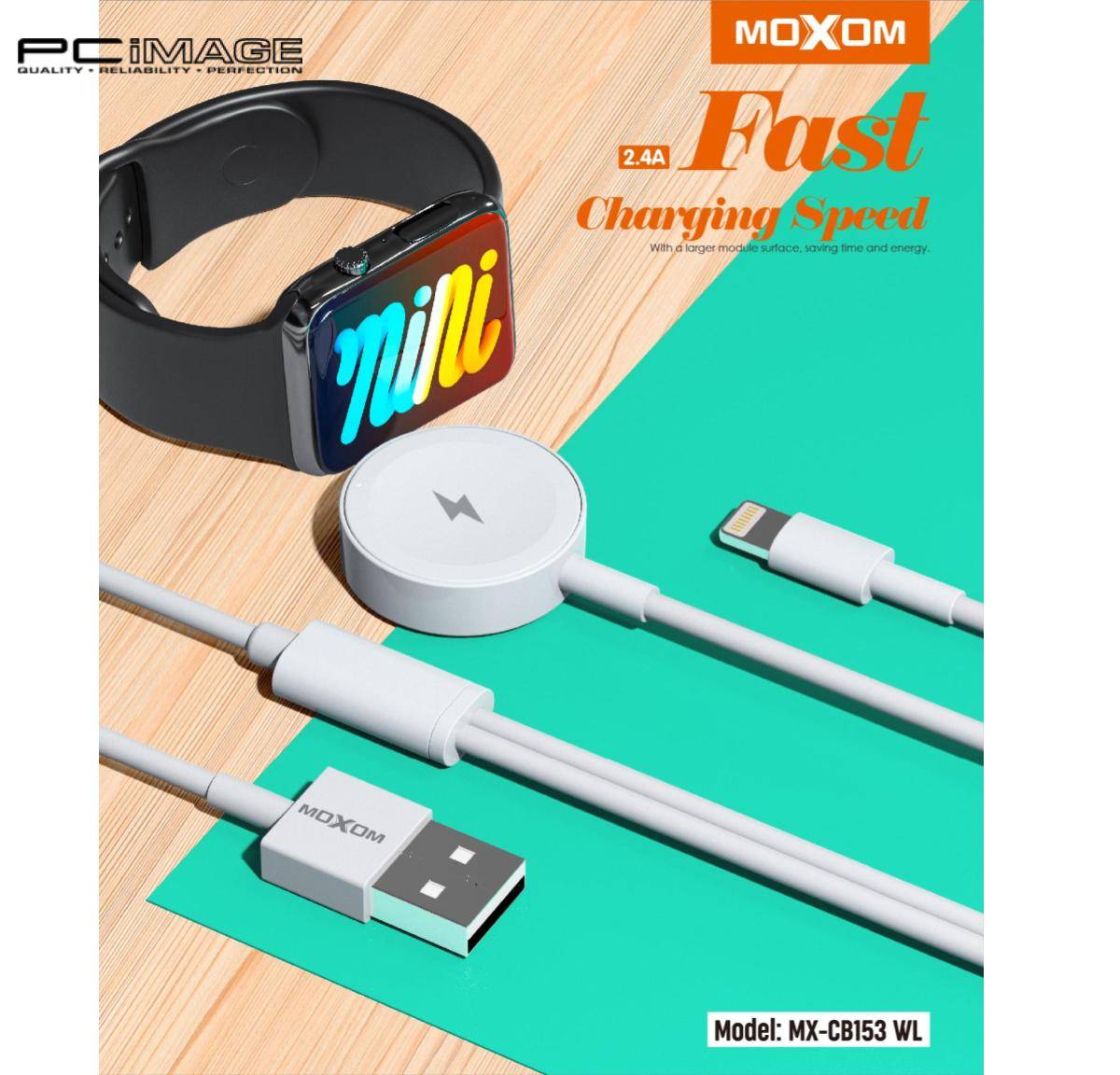 MOXOM MX-CB153 2in1 Magnetic Watch & Lightning Cable 1Meter White | PC ...
