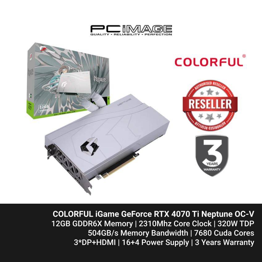 COLORFUL IGAME GEFORCE RTX4070 TI NEPTUNE OC -V 12GB GDDR6X Graphics ...