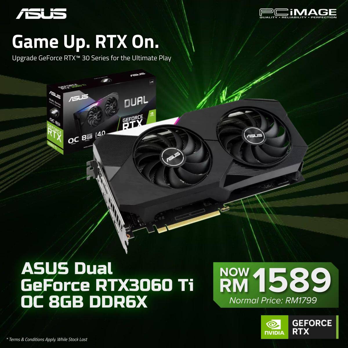 ASUS DUAL RTX 3060 Ti OC GDDR6X Graphics Card | PC Image