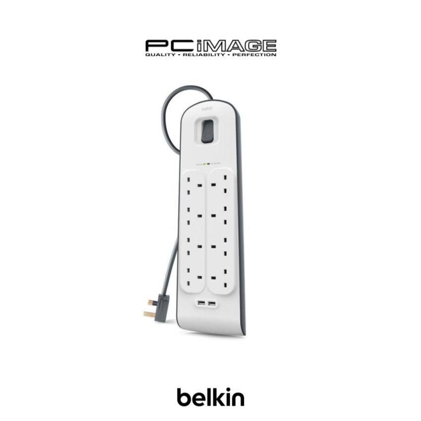 BELKIN BSV804SA2M 8 Way USB Charging 8-outlet Surge Protection Strip ...