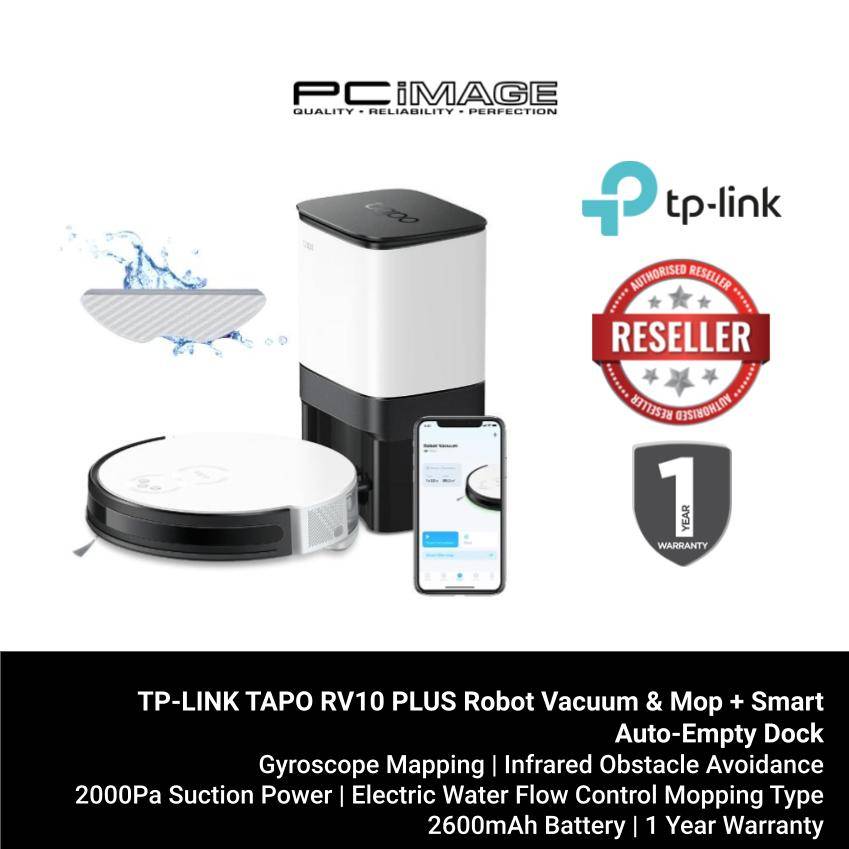 TP-LINK TAPO RV10 PLUS Robot Vacuum & Mop + Smart Auto-Empty Dock | PC ...