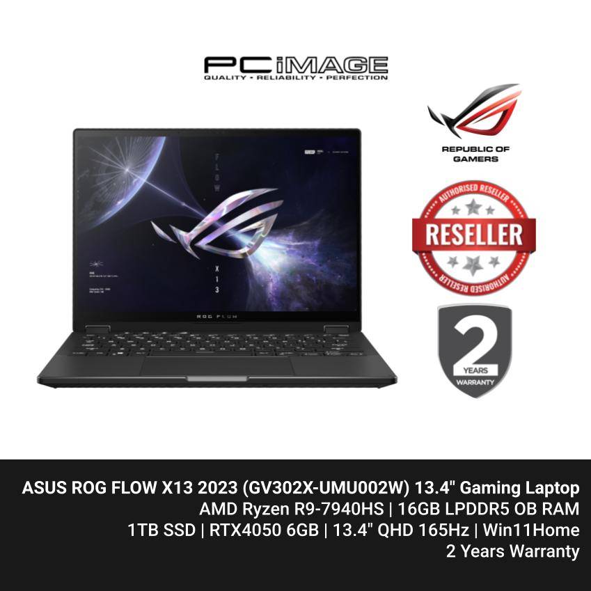 ASUS ROG FLOW X13 2023 (GV302X-UMU002W) 13.4" Gaming Laptop | PC Image