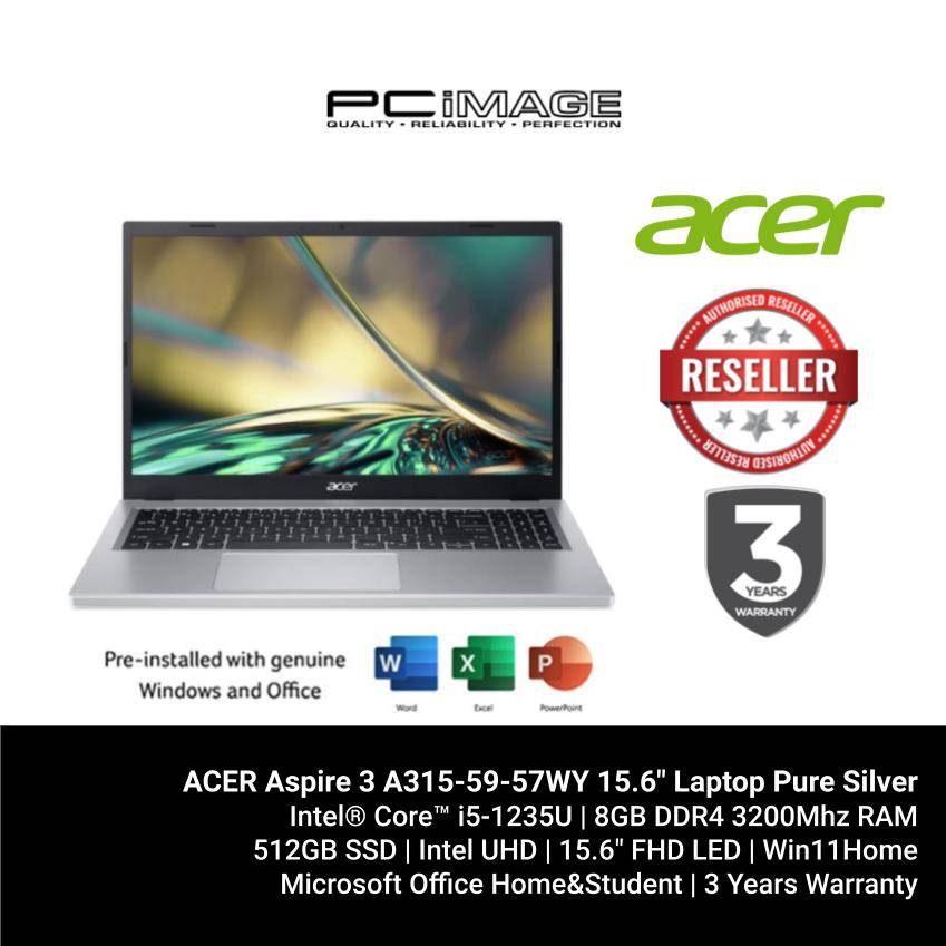 Acer Aspire 3 A315 59 57wy 15 6 Laptop Pure Silver Pc Image