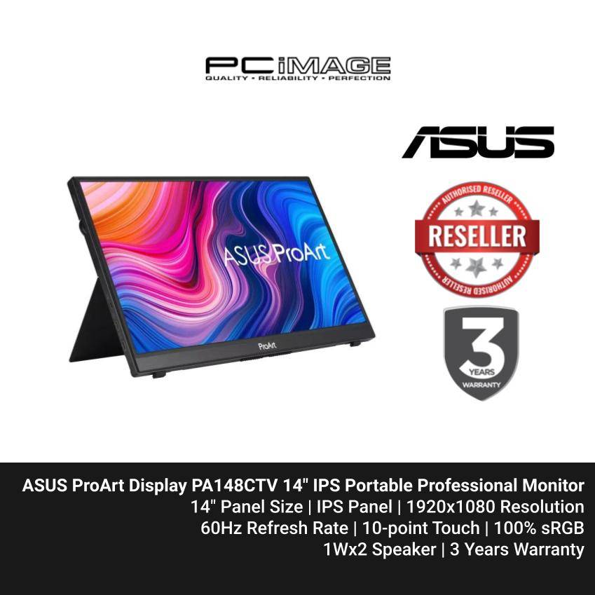 ASUS ProArt Display PA148CTV 14" IPS Portable Professional Monitor | PC ...