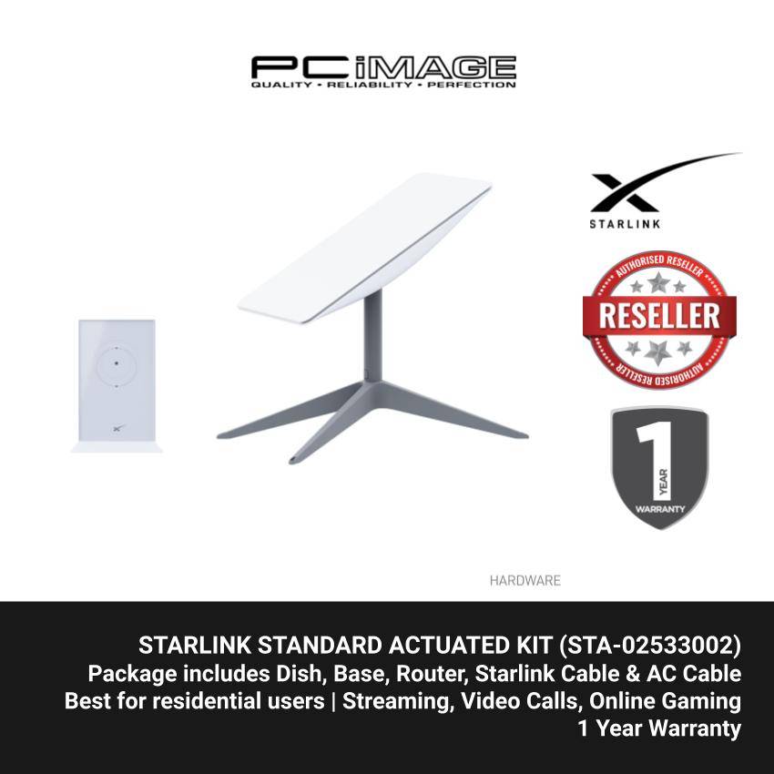 Starlink Standard Actuated Kit (Dish, Base, Router, Starlink Cable 15 ...