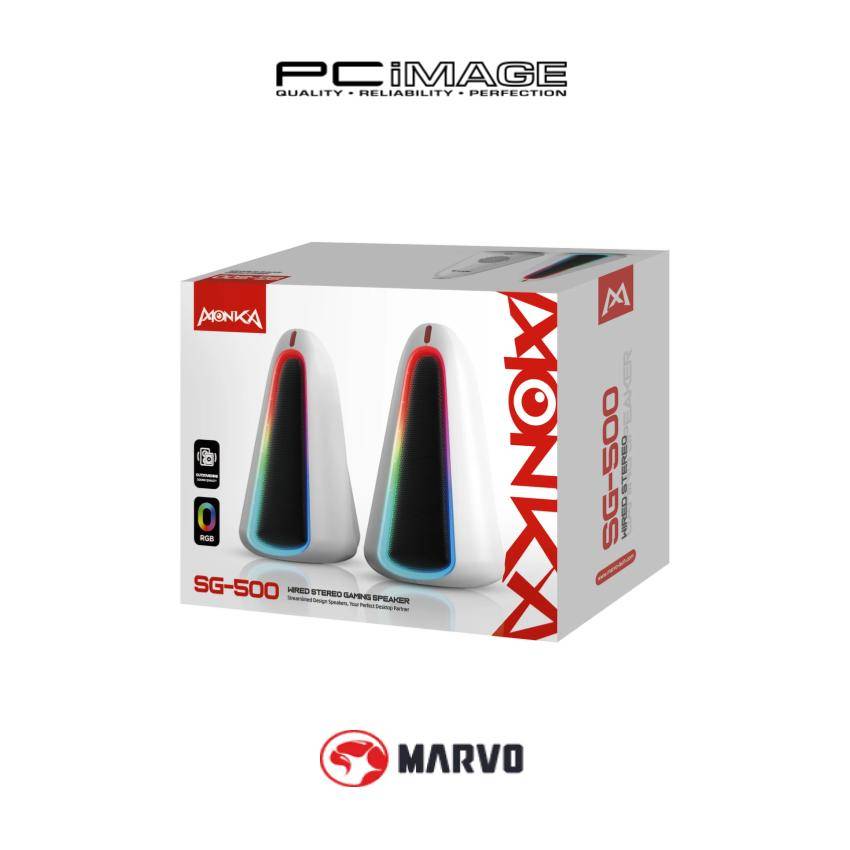 MONKA ZILLA SG-500 WIRED STEREO GAMING SPEAKER WITH RGB LIGHT | PC IMAGE
