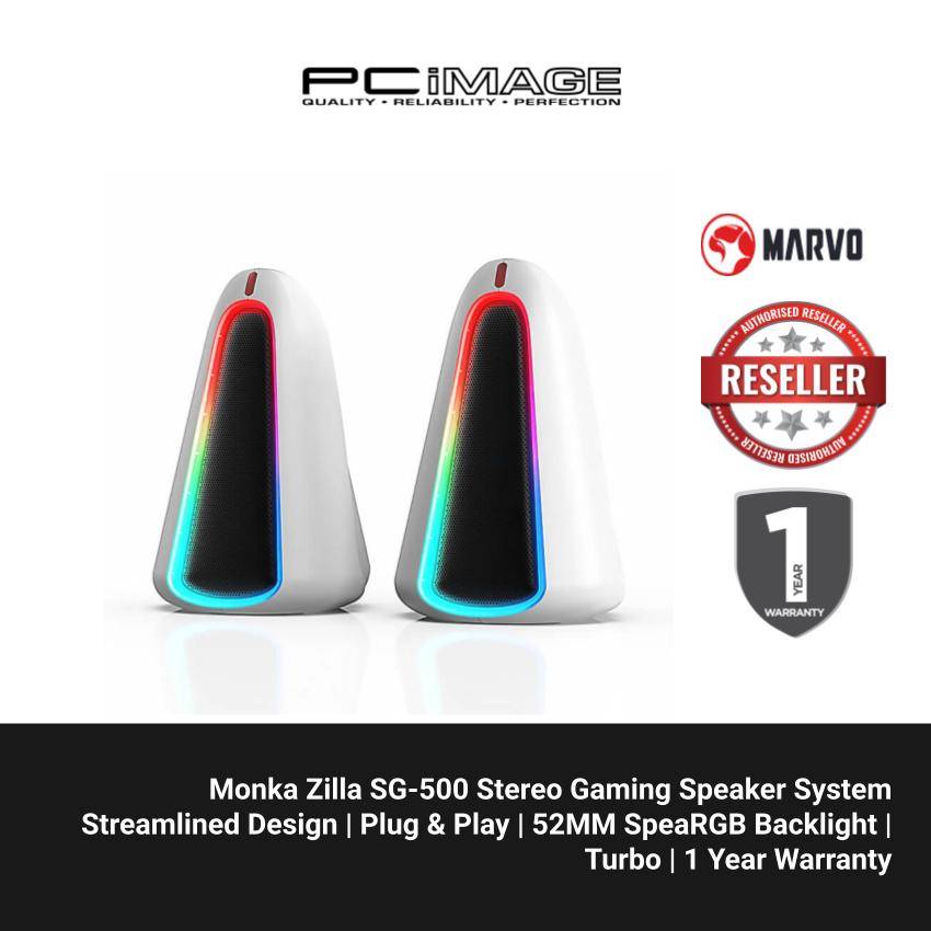 MONKA ZILLA SG-500 WIRED STEREO GAMING SPEAKER WITH RGB LIGHT | PC IMAGE