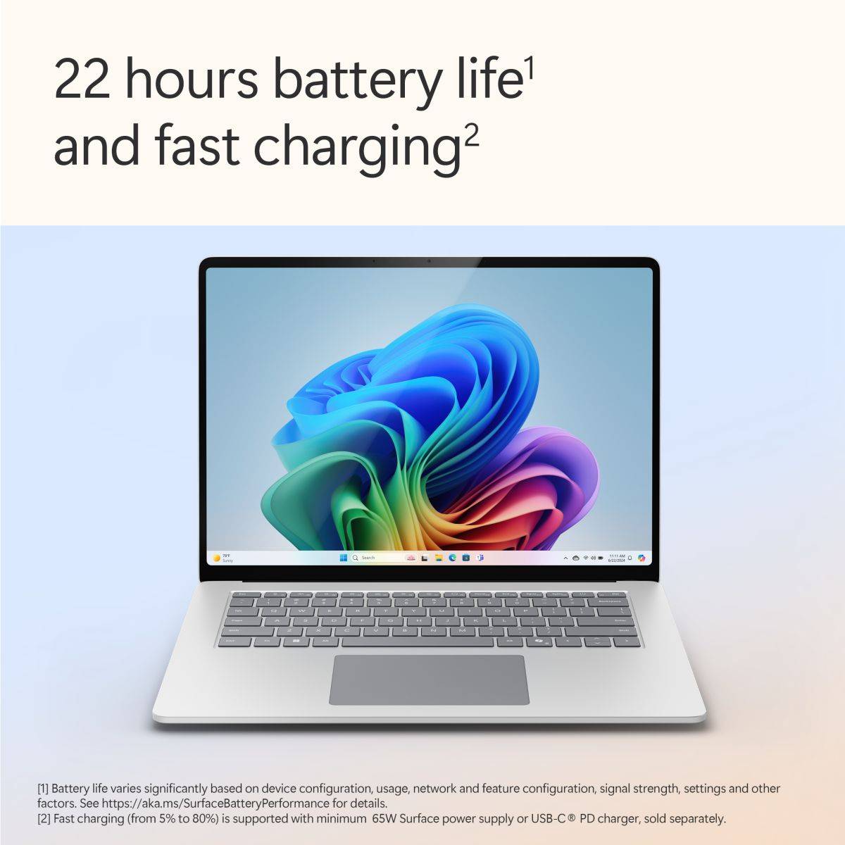 Microsoft Surface Laptop - Copilot+ PC - 15" touchscreen - Snapdragon ...