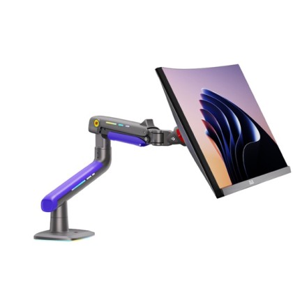 NB NORTH BAYOU G60 LED RGB MONITOR ARM GAS-STRUT FLEXI MOUNT 360 DEGREE ...