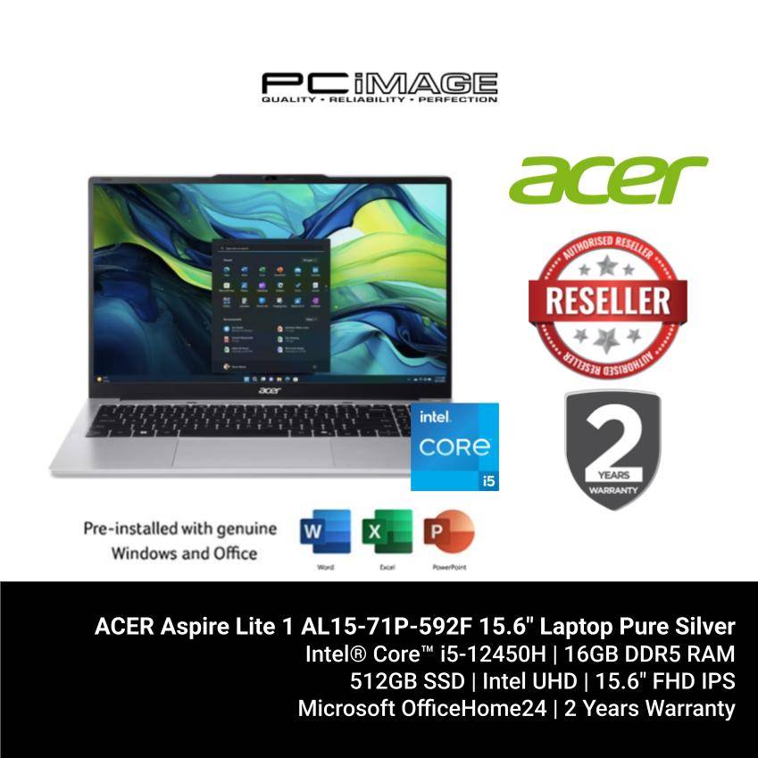 ACER Aspire Lite 1 AL15-71P-592F 15.6" Laptop Pure Silver (i5-12450H ...