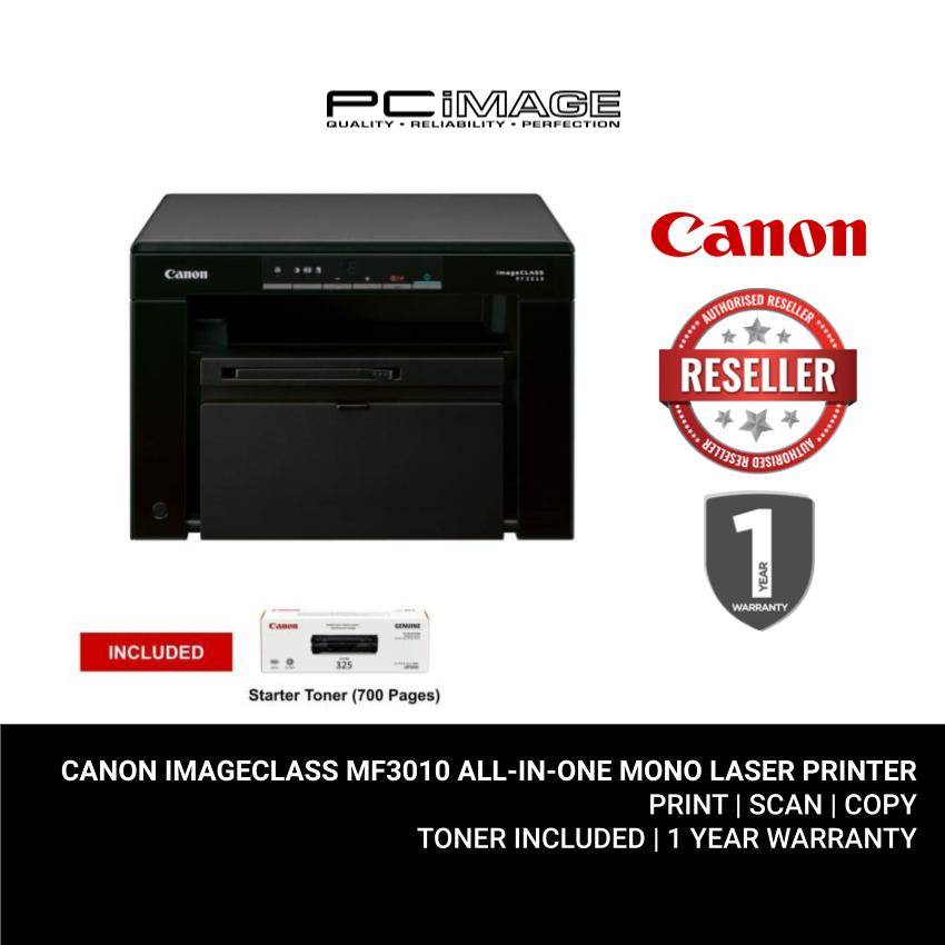 CANON IMAGECLASS MF3010 ALL-IN-ONE MONO LASER PRINTER - PRINT-SCAN-COPY ...