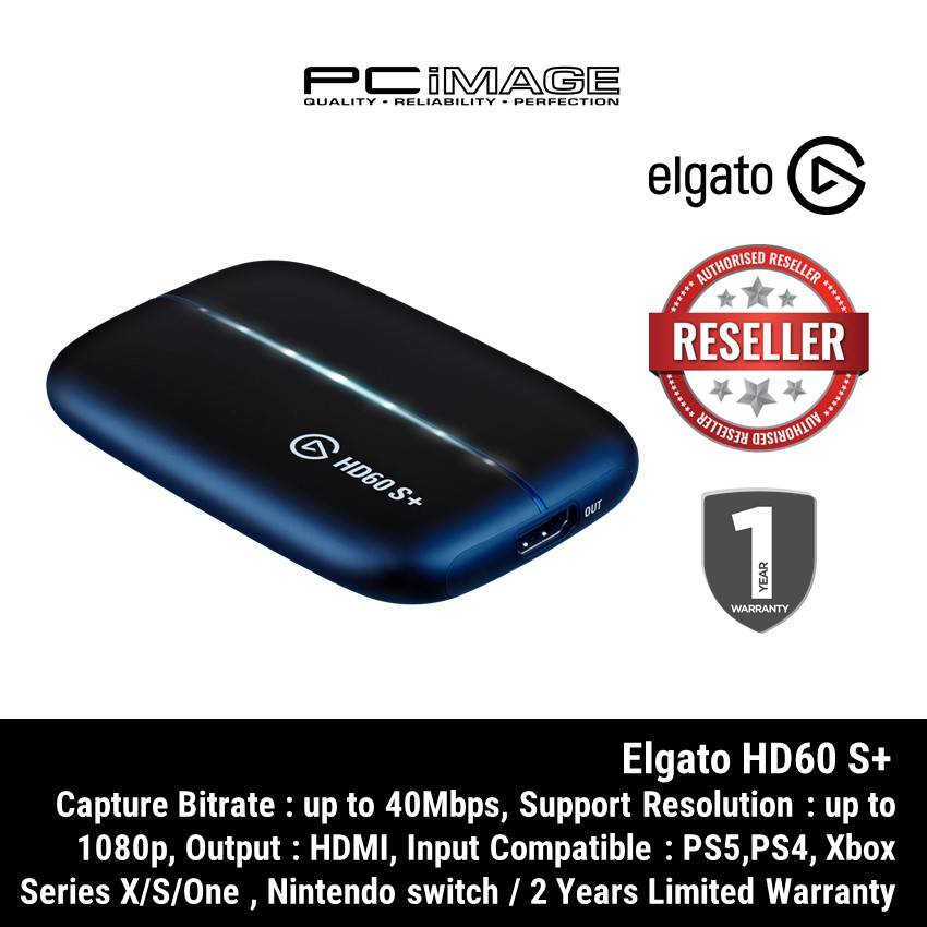 ELGATO HD60 S+ HIGH DEFINITION GAME RECORDER EXTERNAL VIDEO CAPTURE ...