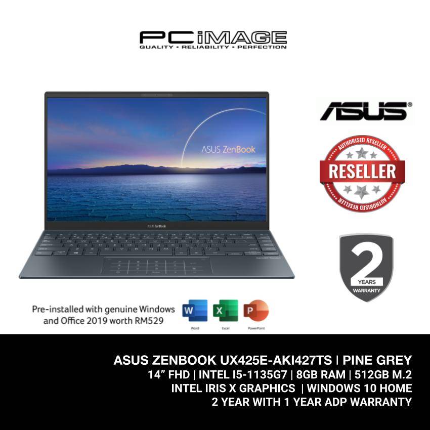 ASUS ZENBOOK (UX425E-AKI427TS) I5-1135G7/ 8GB/ 512GB M.2/IRIS® XE ...