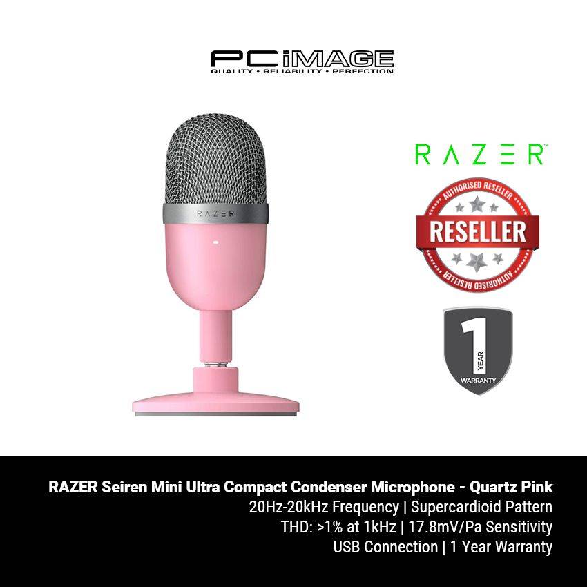 RAZER Seiren Mini Ultra Compact Condenser Microphone - Quartz Pink | PC ...