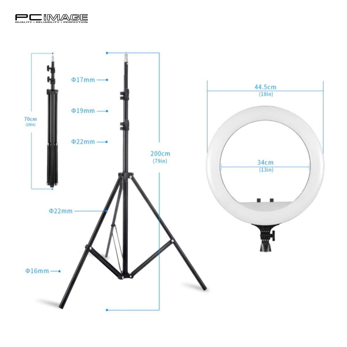 RL-21 LED Ring Light 21" For Live Broadcast/Photography - Black | PC Image
