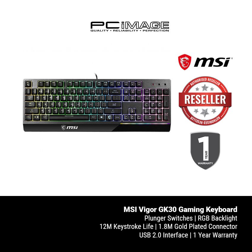 MSI Vigor GK30 Gaming Keyboard | PC Image