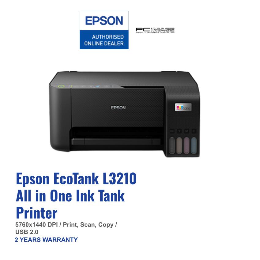 EPSON Ecotank L3210 All in One Ink Tank Printer-Black (PRINT/ SCAN ...