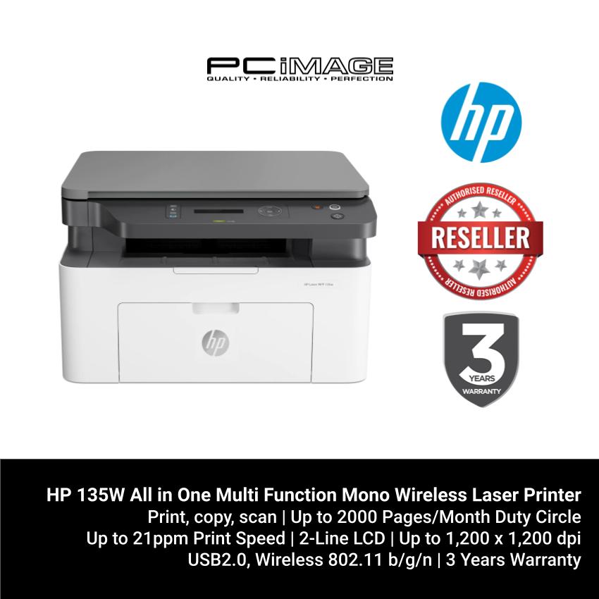 HP 135W All in One Multi Function Mono Wireless Laser Printer | PC Image