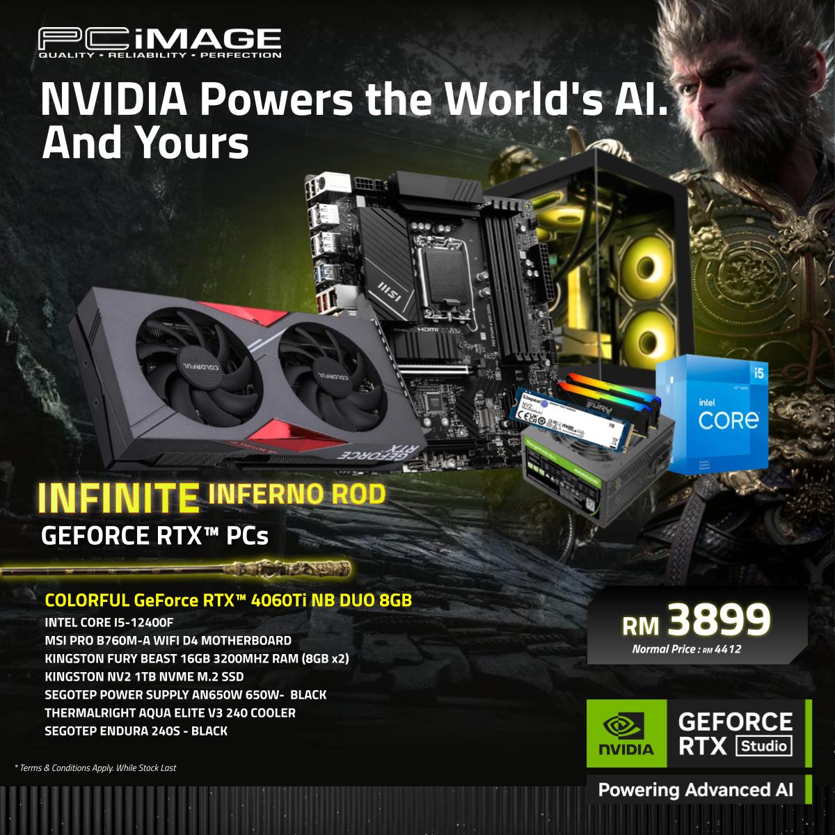 INFINITE INFERNO ROD GEFORCE RTX™ PCs - Intel Core i5-12400F/ COLORFUL ...