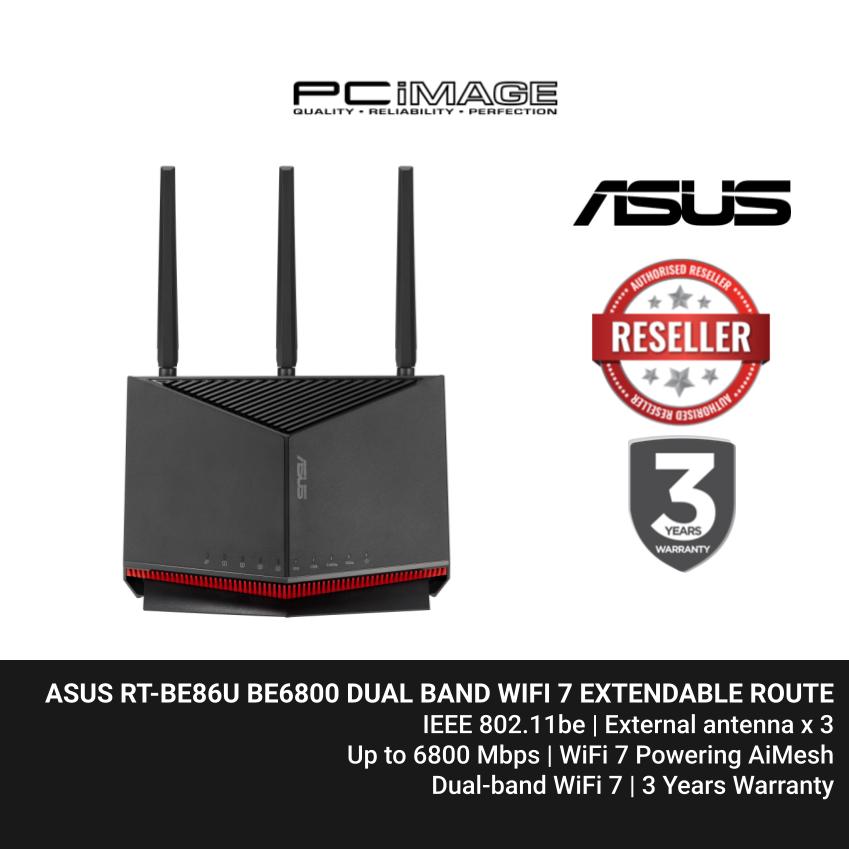 ASUS RT-BE86U BE6800 DUAL BAND WIFI 7 EXTENDABLE ROUTER | PC Image