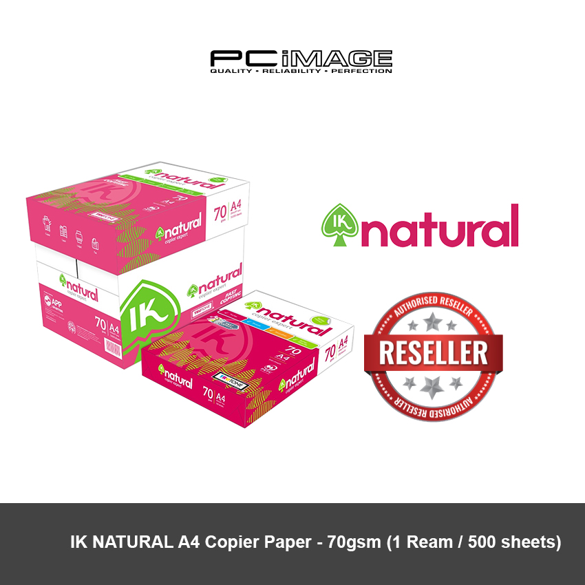 IK NATURAL A4 Copier Paper - 70gsm (1 Ream / 500 sheets) | PC Image