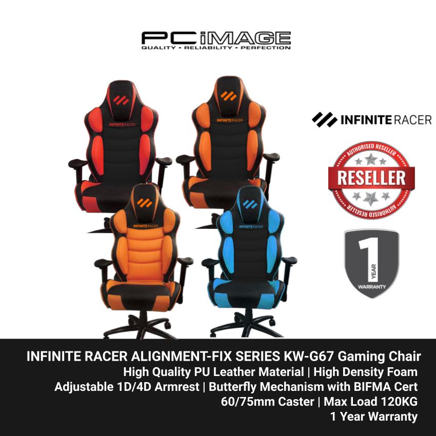 INFINITE RACER ALIGNMENT-FIX SERIES KW-G67 Gaming Chair - 1D/4D Armrest ...