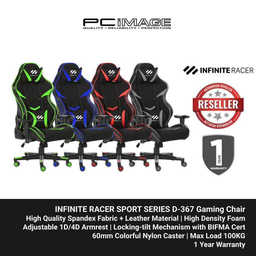 INFINITE RACER SPORT COOLING SERIES D-367 GAMING CHAIR - 4D Armrest ...
