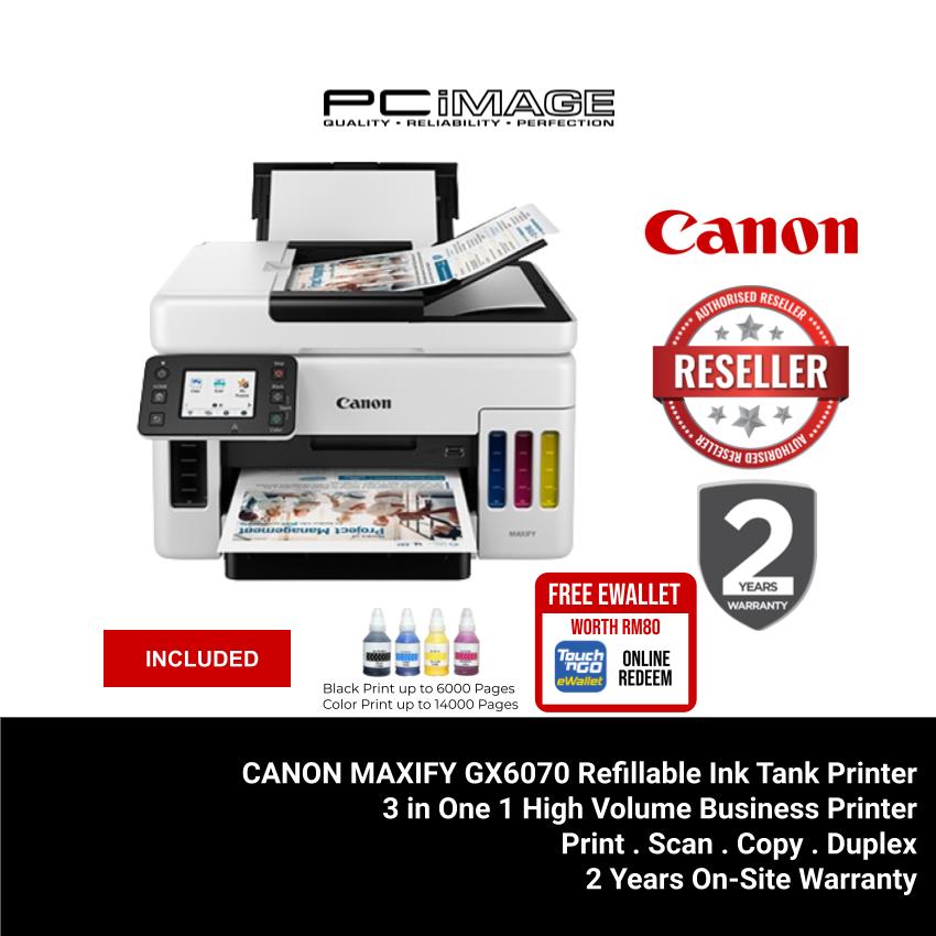 CANON MAXIFY GX6070 EASY REFILLABLE INK TANK, WIRELESS MULTI-FUNCTION ...