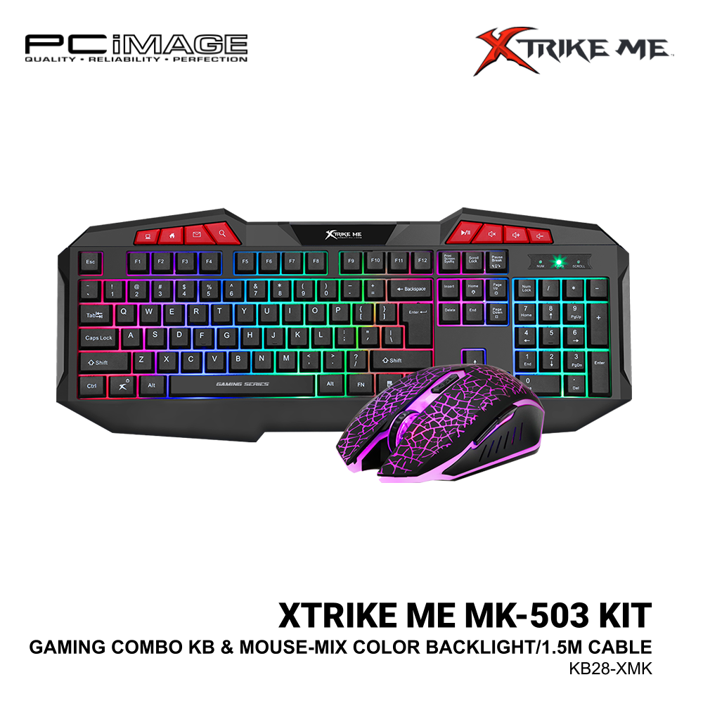 XTRIKE ME MK-503 Mix Color Backlit Wired Membrane Gaming Keyboard ...